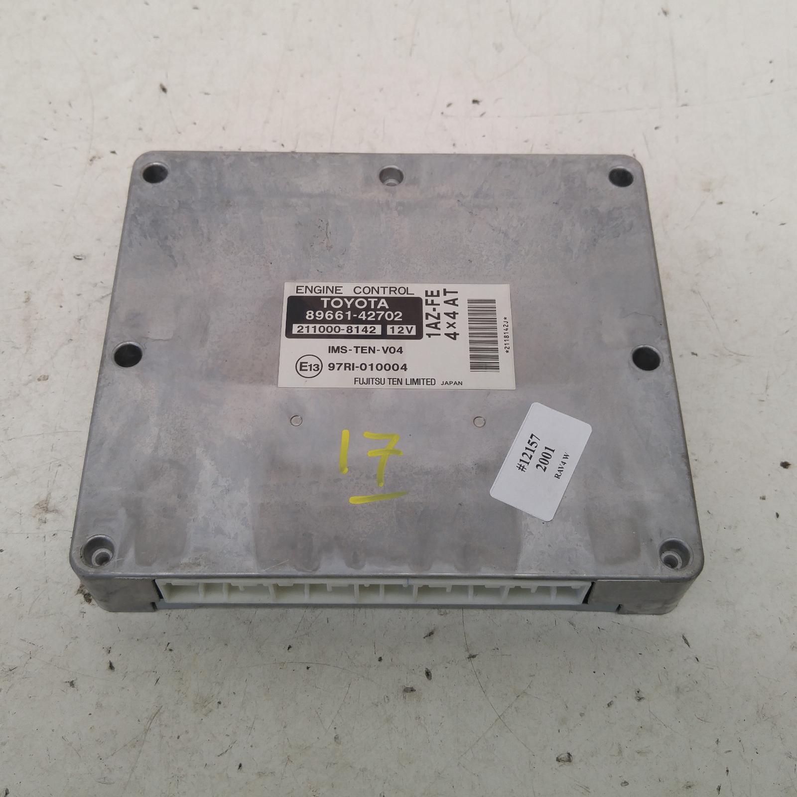#275415, Used ecu for 2001 rav4| engine ecu, 2.0, 1az-fe, auto t/m, p/n ...
