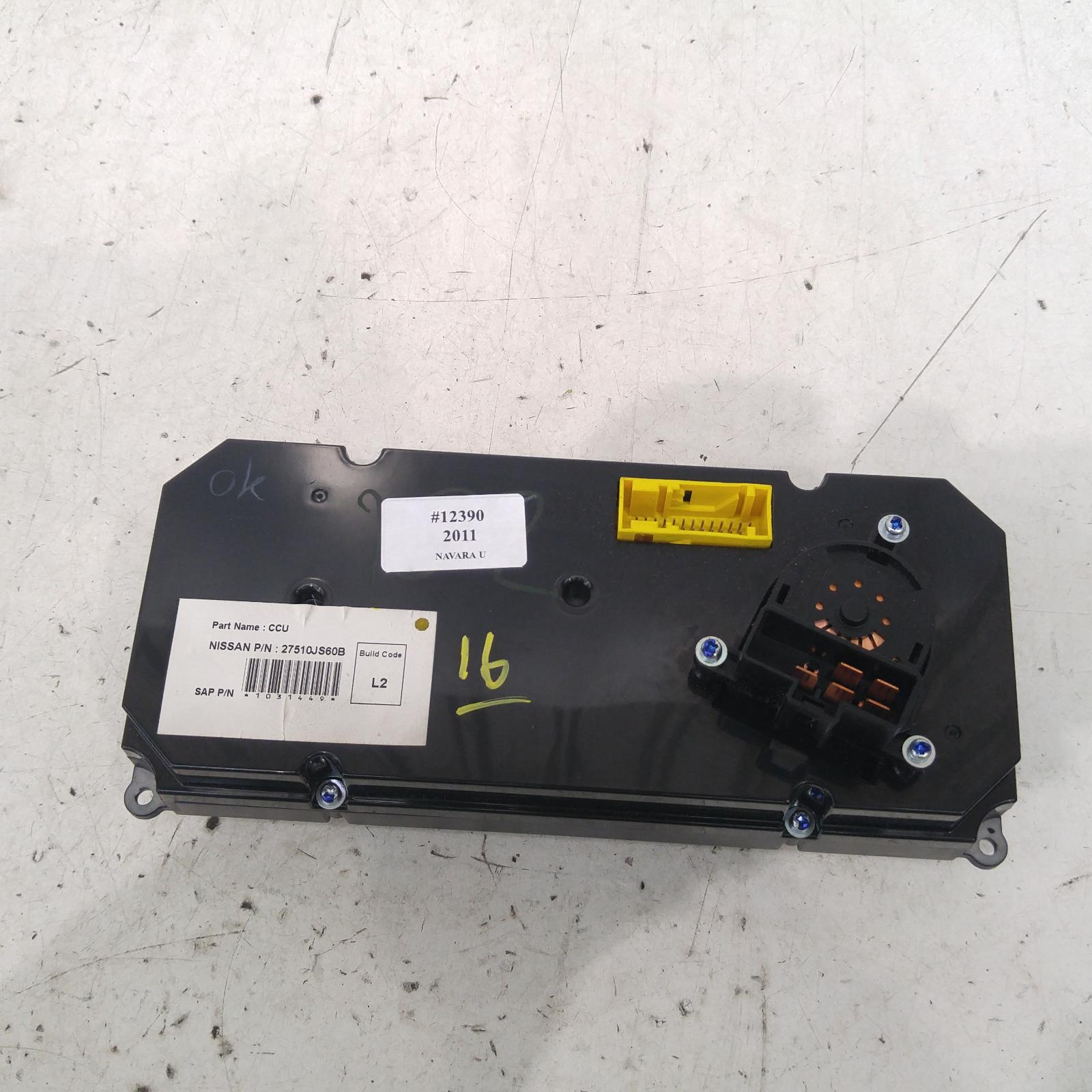 #284377, Used heater/aircon controls for 2011 navara| d40 (vin mnt ...