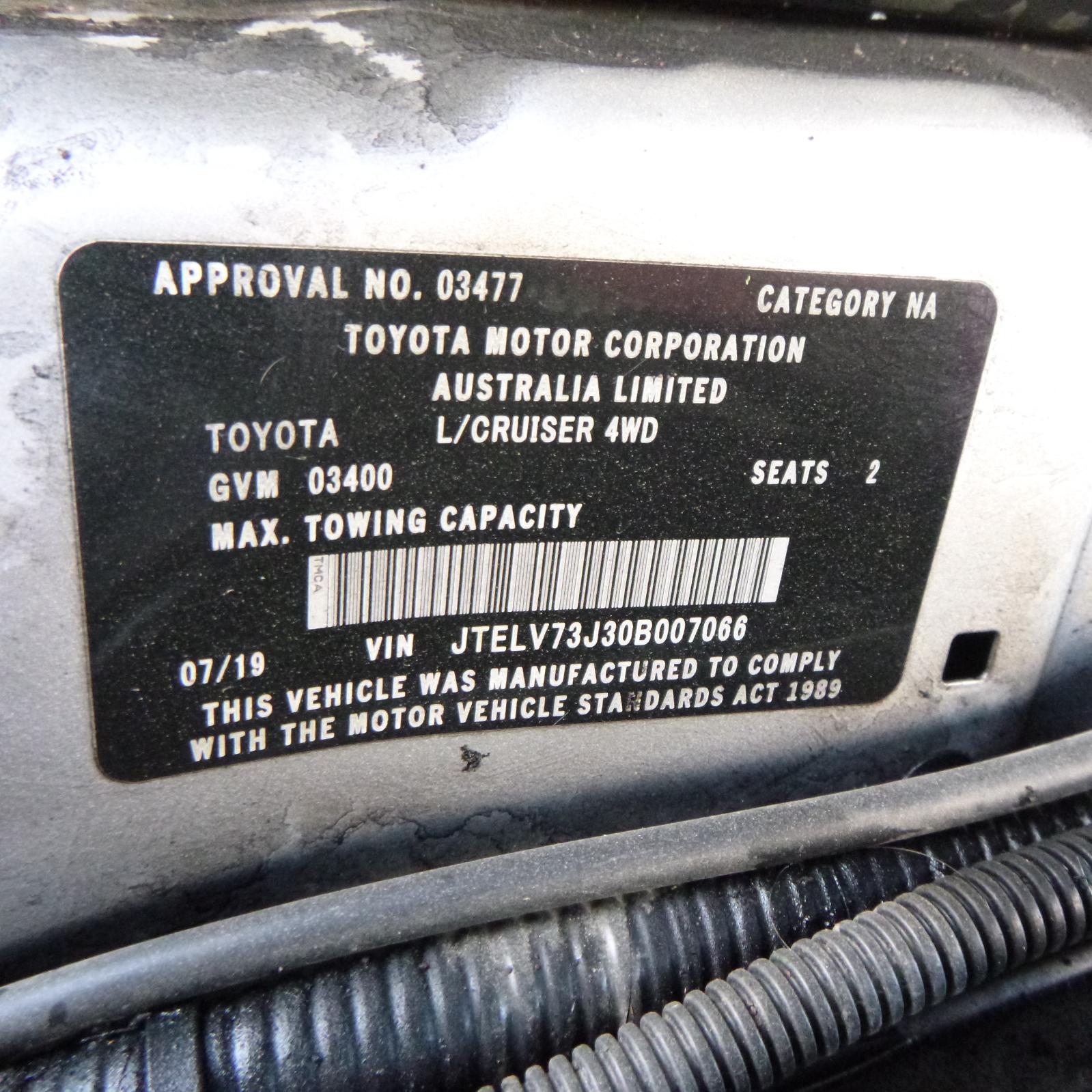 Stock 16786 Toyota landcruiser | 79 series (my07 update), cab chass/ute ...