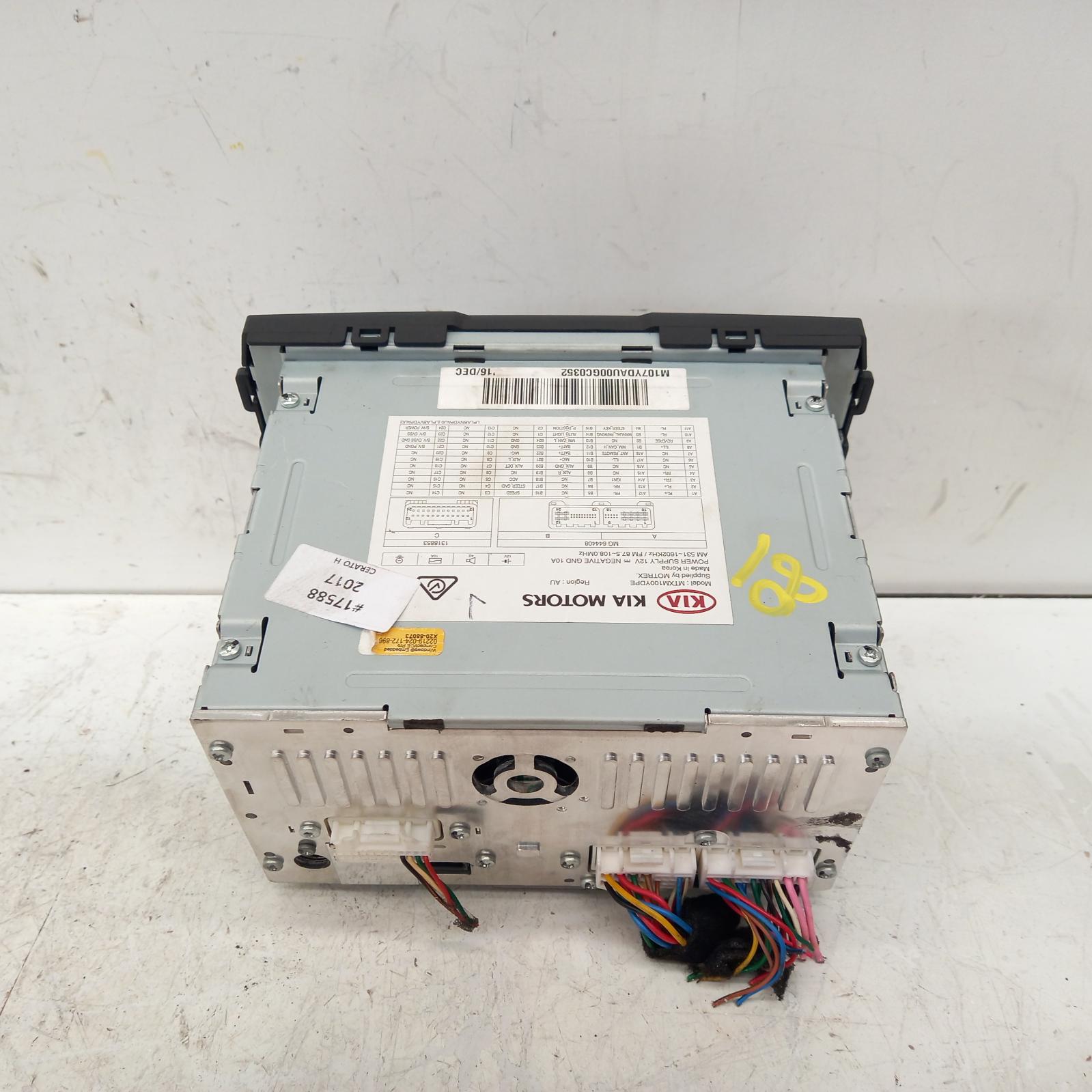 #472445, Used stereo/head unit for 2017 Cerato| 7in touchscreen, non ...