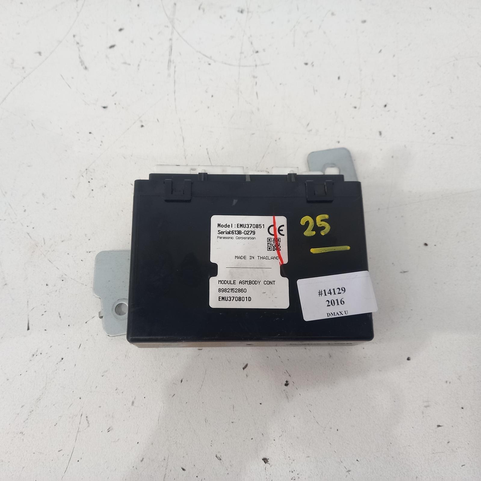 #486471, Used ecu for 2016 dmax| body control module, p/n 8982152860 ...