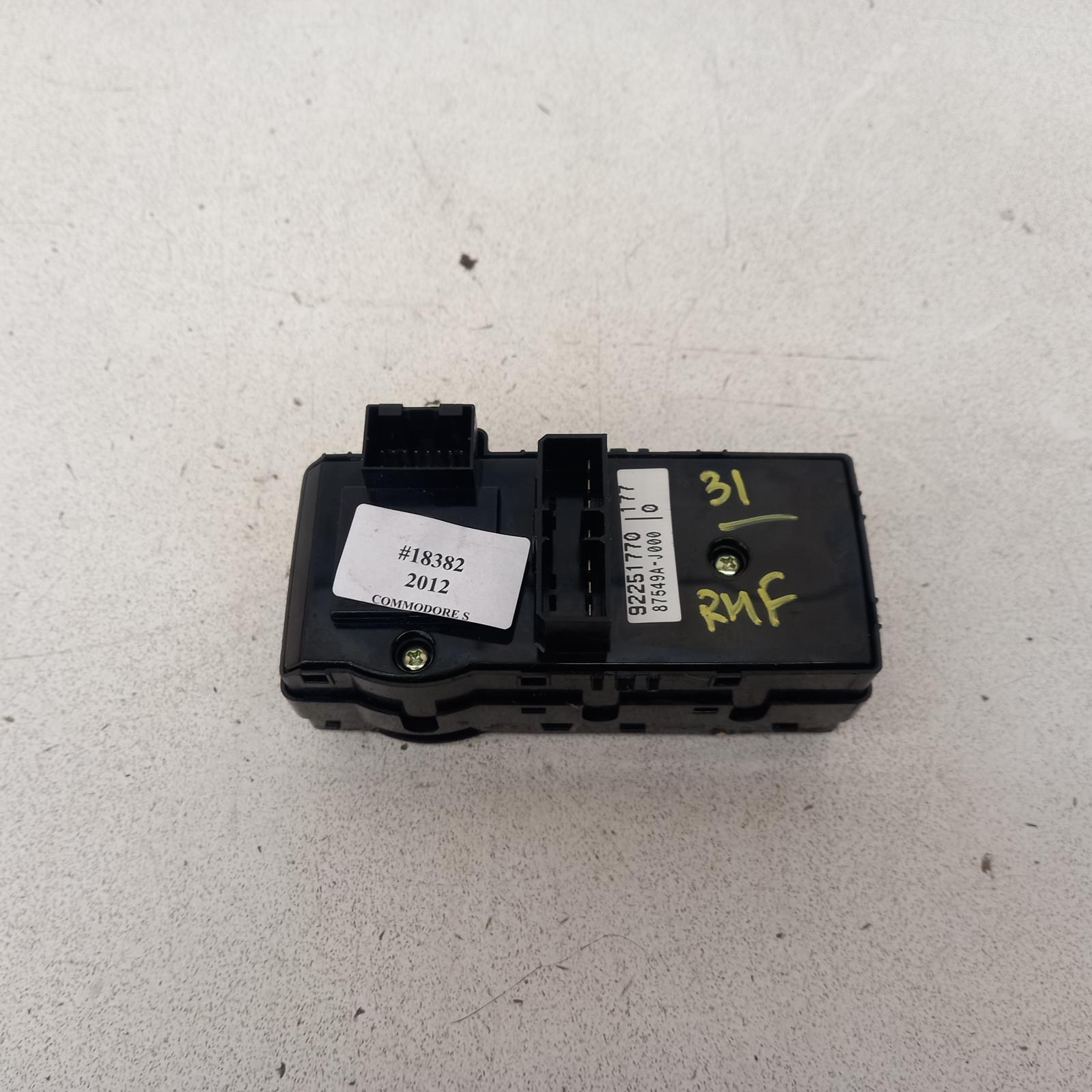 #513740, Used power door window switch for 2012 commodore| front centre ...