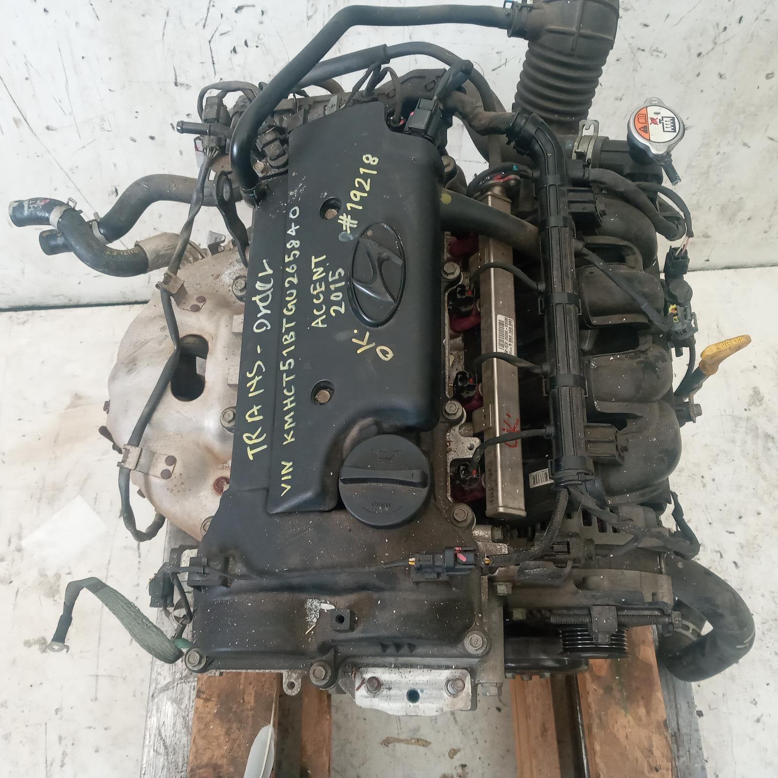 #563705, Used engine for 2015 Accent| petrol, 1.4, g4lc, rb, 06/15-12/19