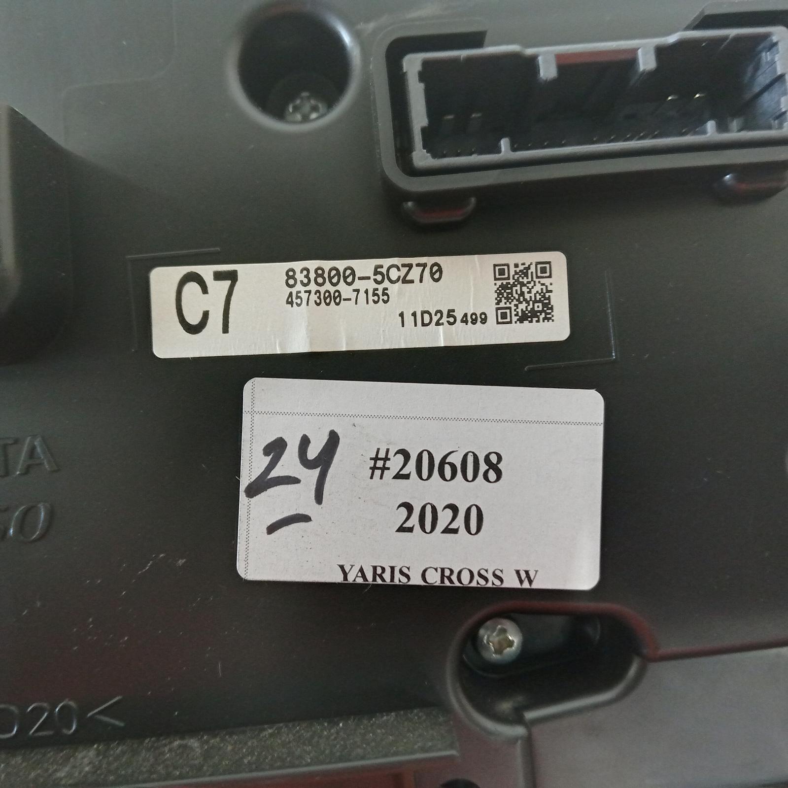 #638012, Used instrument cluster for 2020 yaris cross| xp210, hev type ...