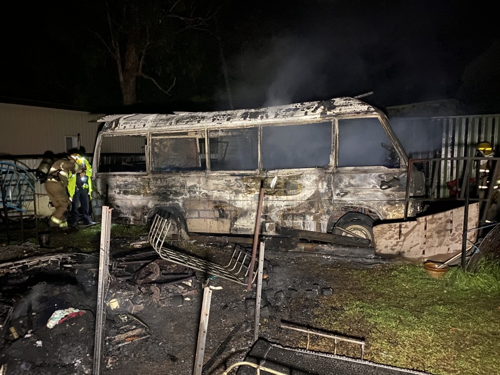 Caravan Fire at Millicent - 27 May 2023 - CFS