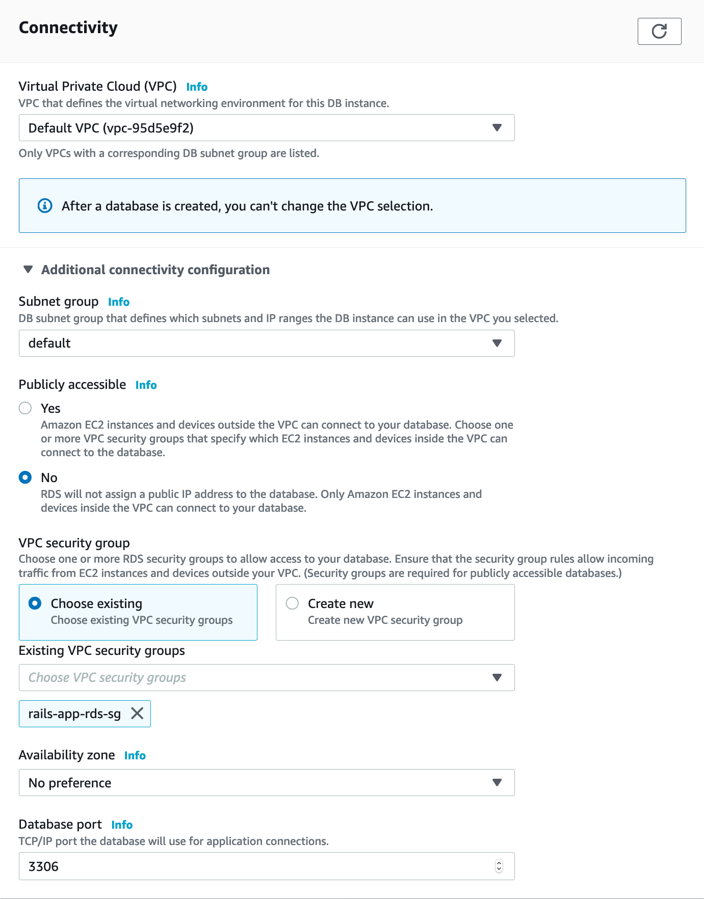 Create RDS (MYSQL) database for Rails Project – Salzam