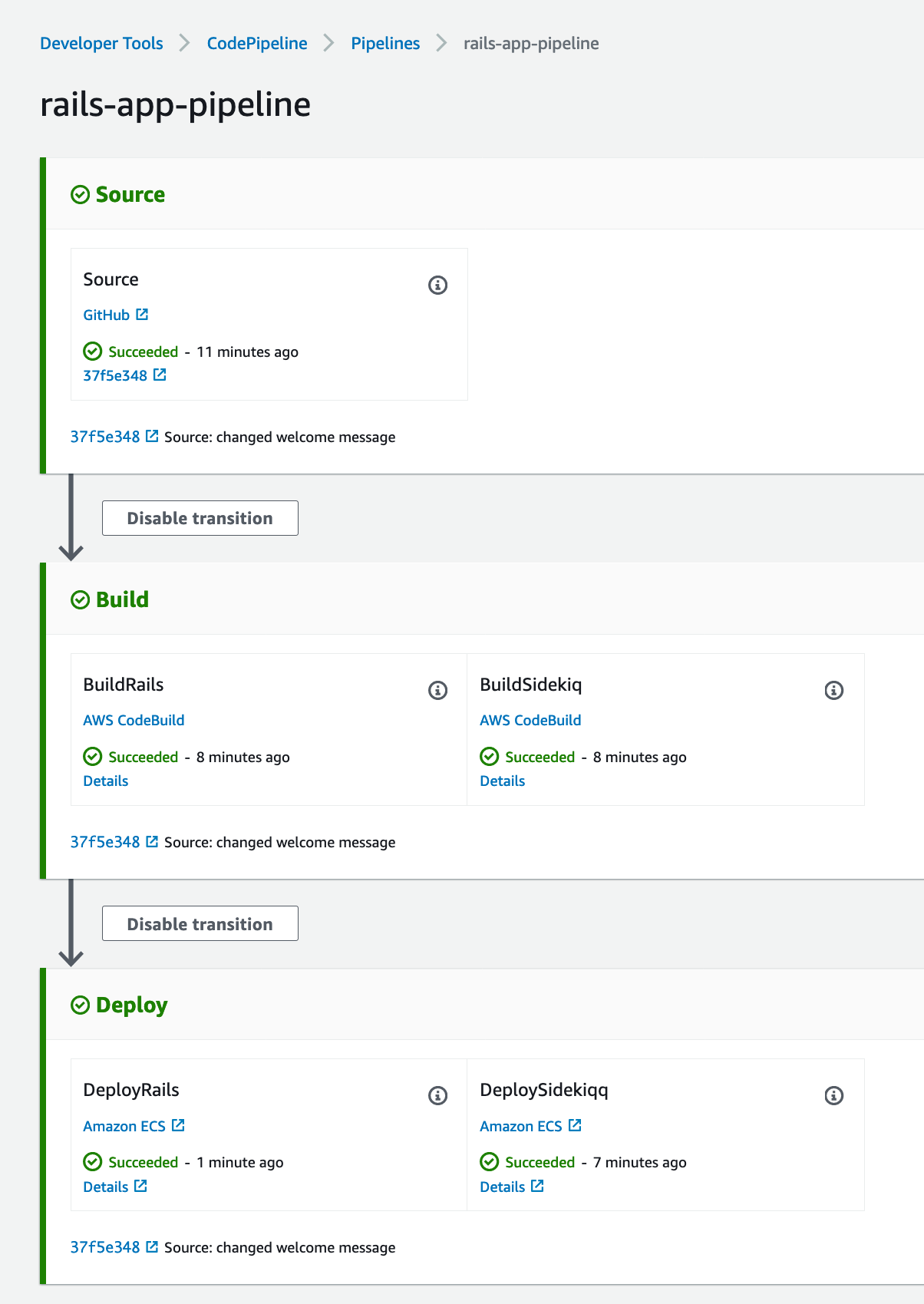 Create Codepipeline For Rails Project Salzam