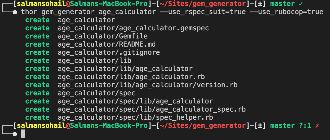 GitHub - saluminati/gem_generator: Ruby gem generator using thor