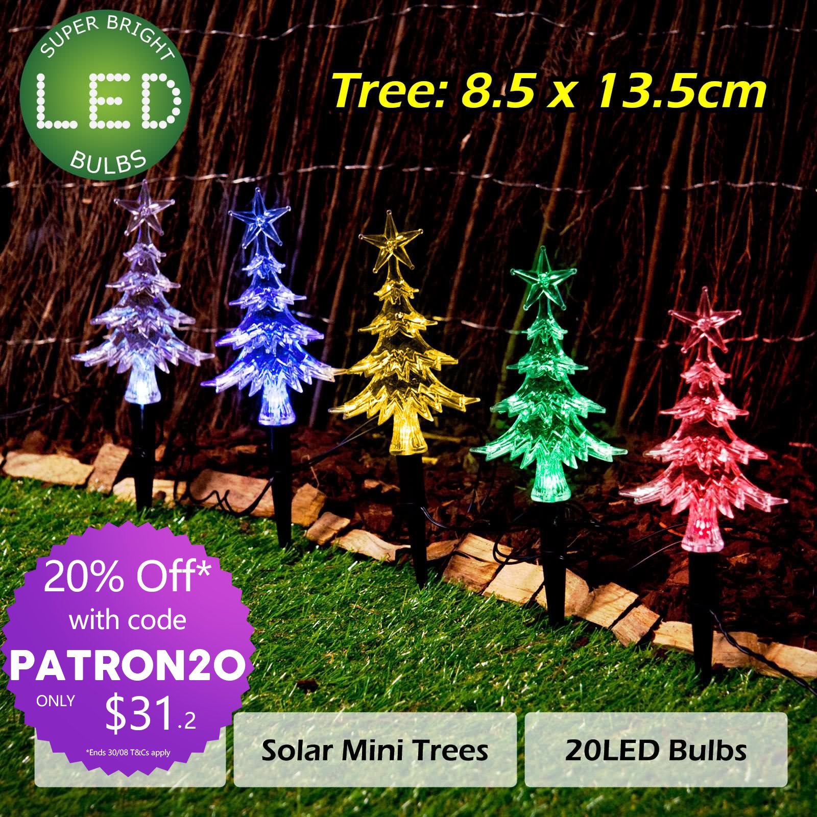 Solar Christmas Pathway Lights
