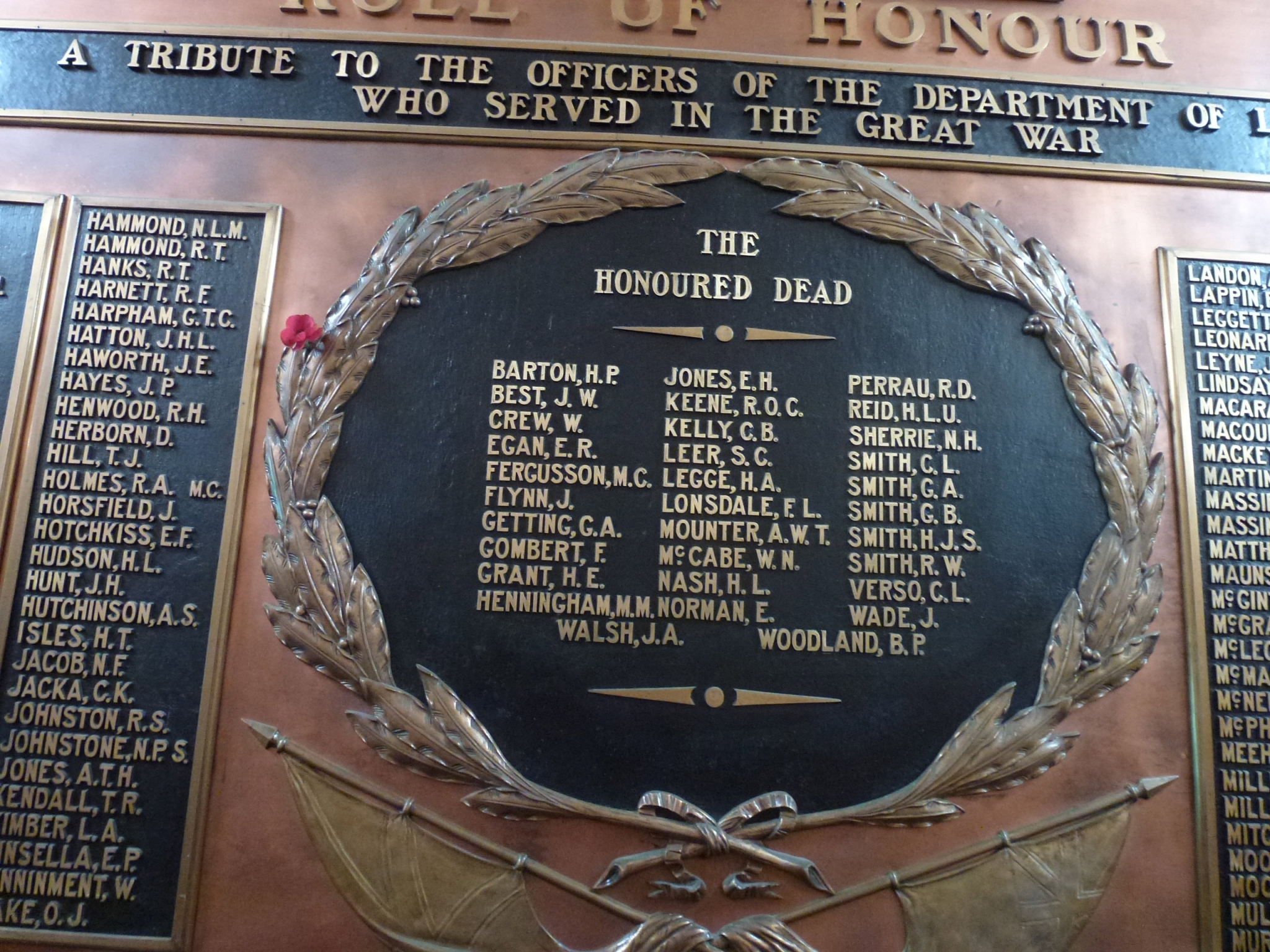 NSW Lands Department First World War Roll of Honour | NSW War Memorials ...