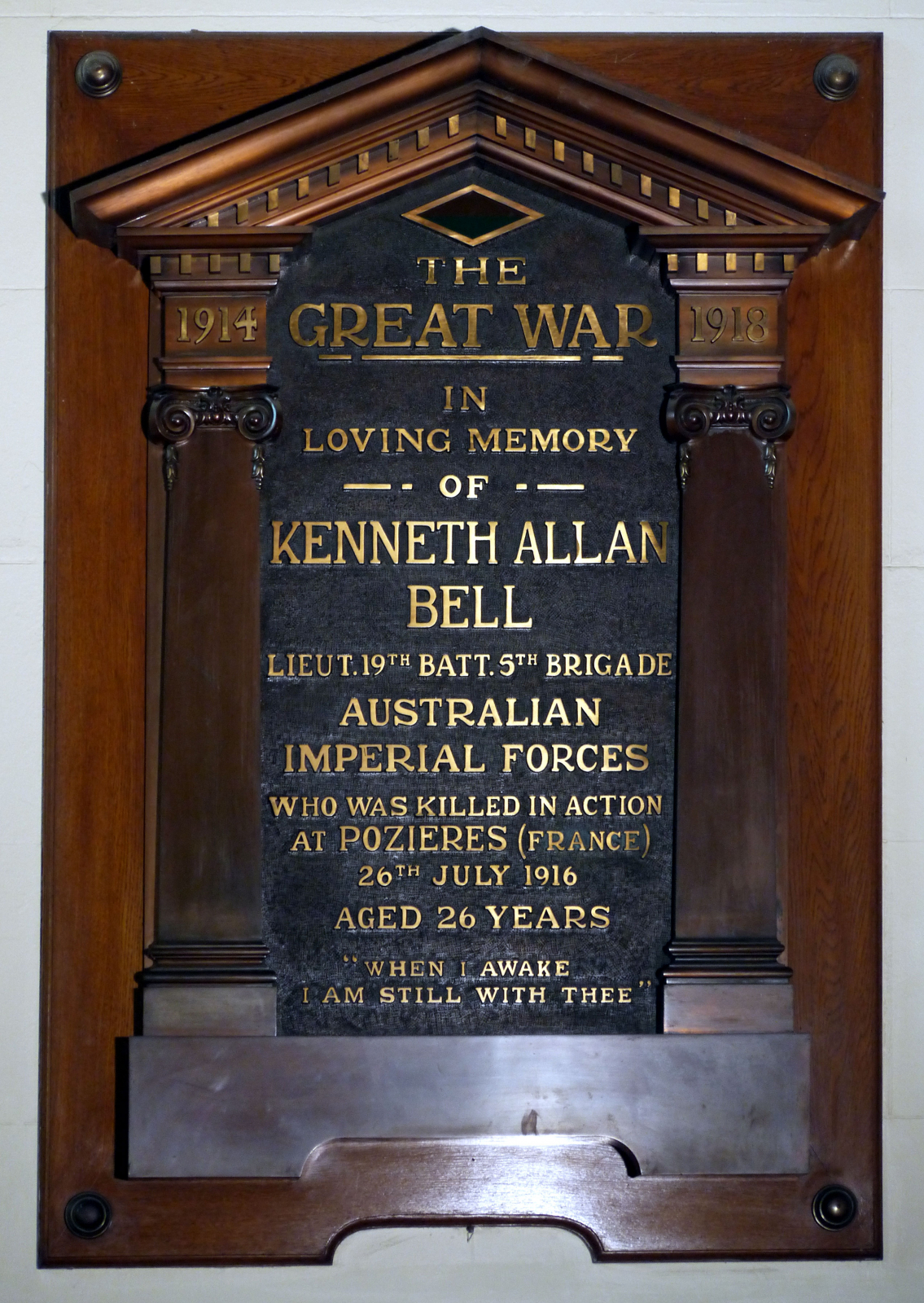 Kenneth Allan Bell Memorial | NSW War Memorials Register