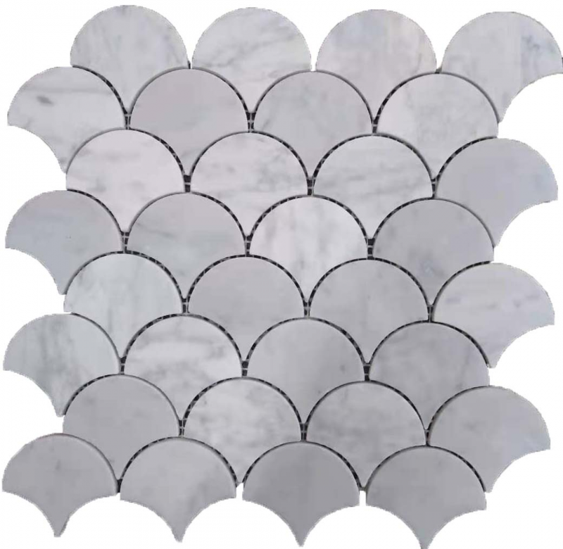 Entiva Stone Fan Cararra Mosaic | Volaré Concepts