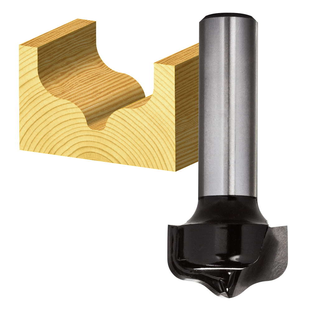 OGEE BIT ROUND BOTT 25.4 TCT 1/2 SHK - Carbitool