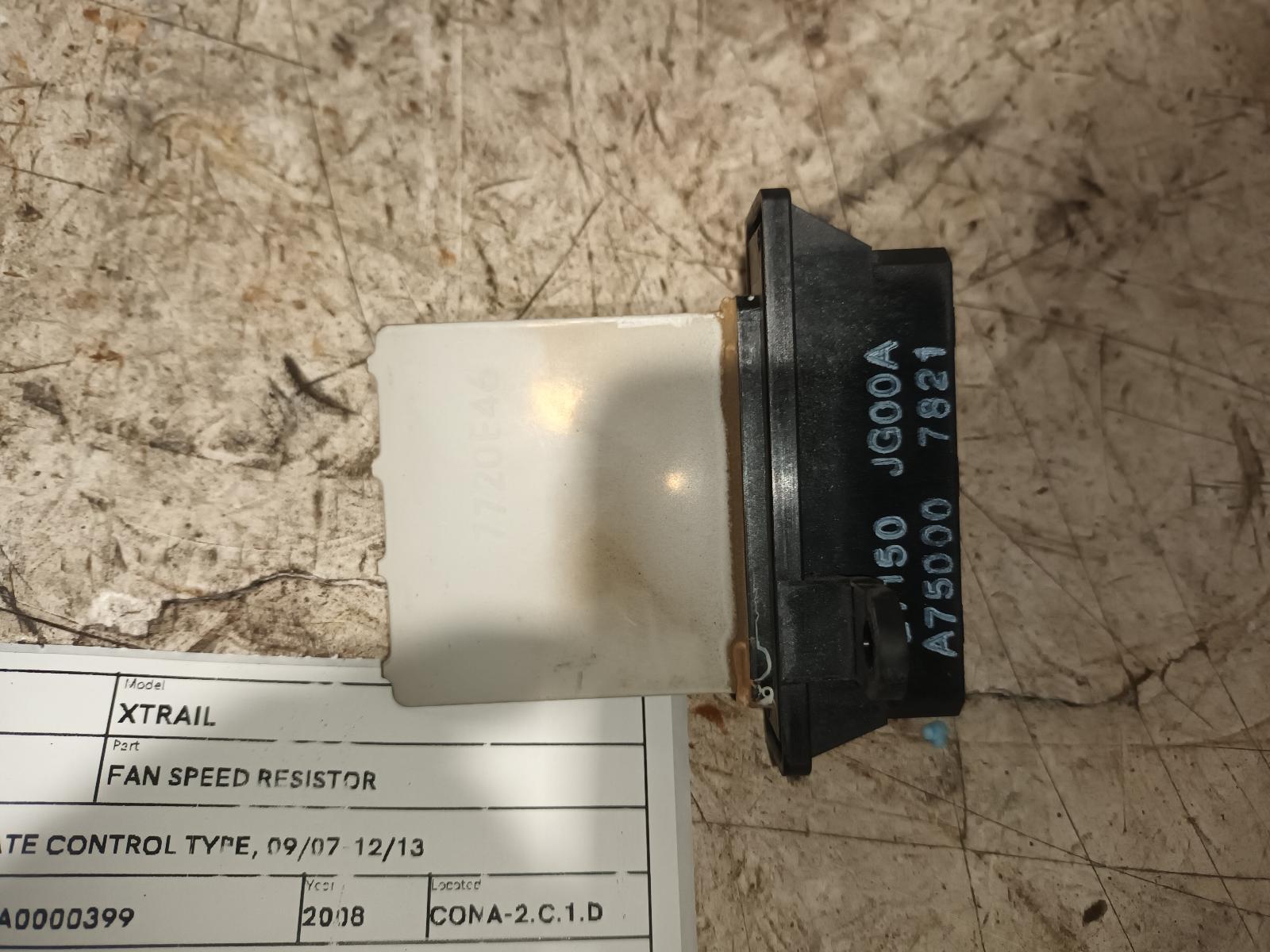 Fan Speed Resistor Xtrail Nissan 2008