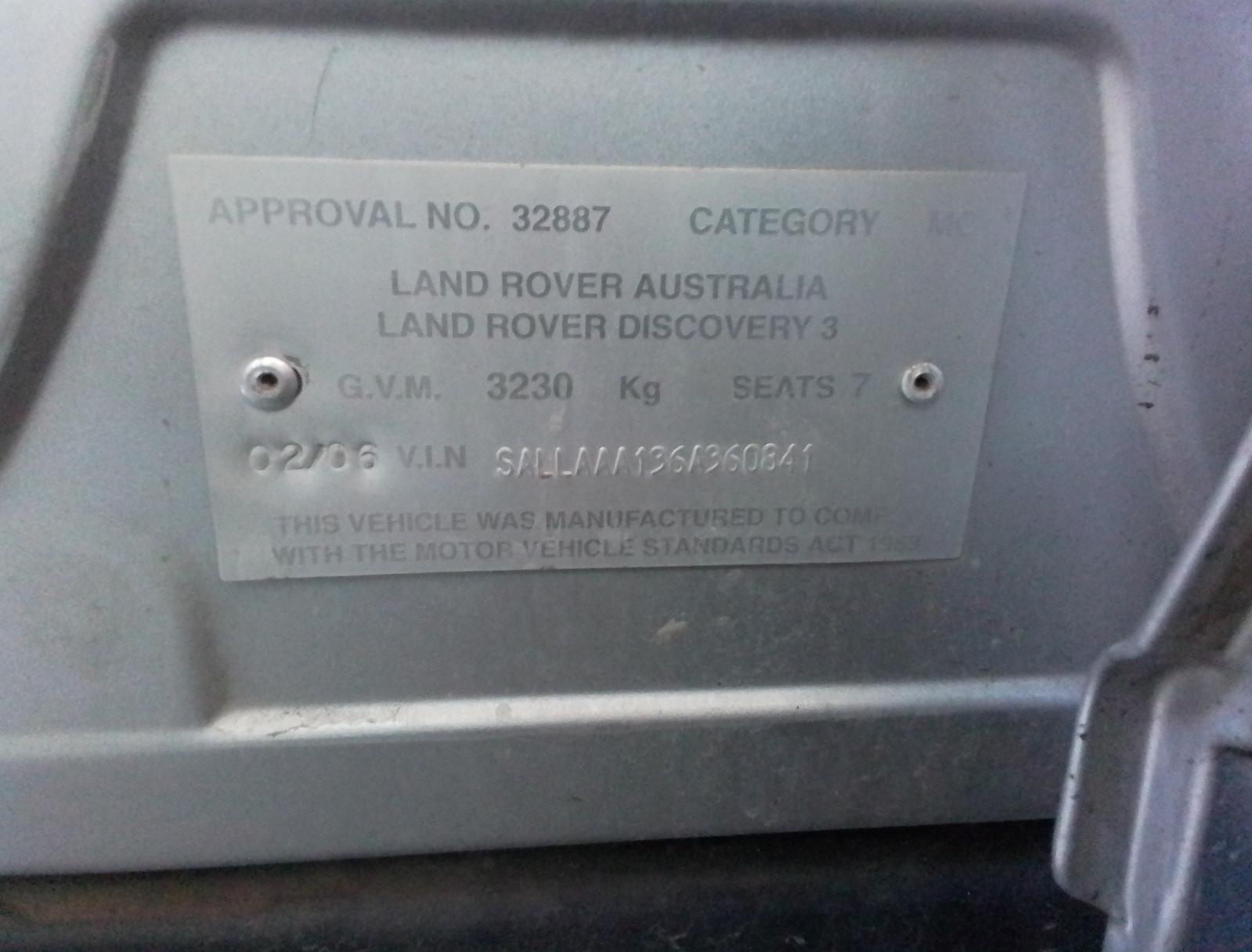 Pwr Dr Wind Switch Discovery Land Rover 2006