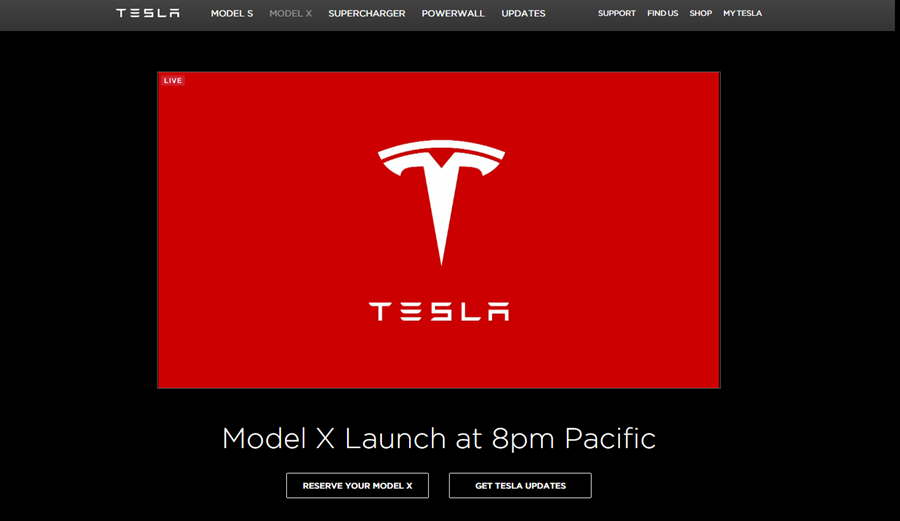 Watch Tesla live stream the launch of the Model X, a fully EV SUV - techAU