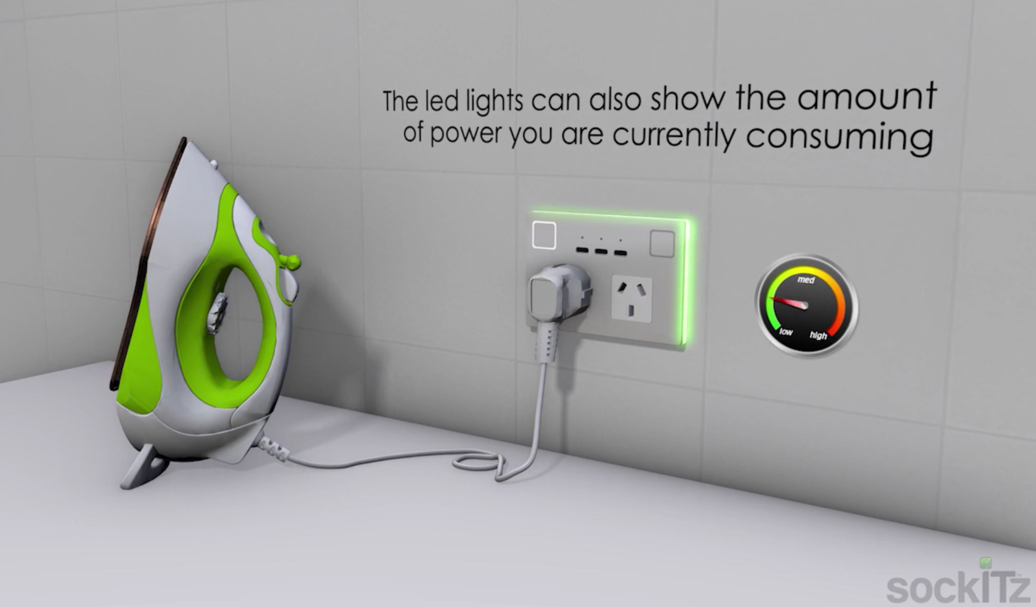 sockITz glass touch smart powerpoint with USB-C turns on for pre-order ...