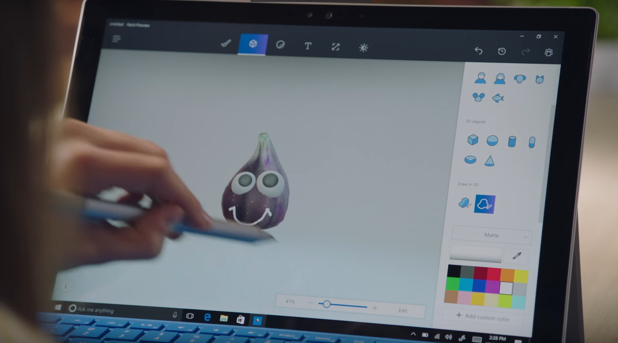 Windows 10 fast ring build 14971 features Paint 3D Preview - techAU