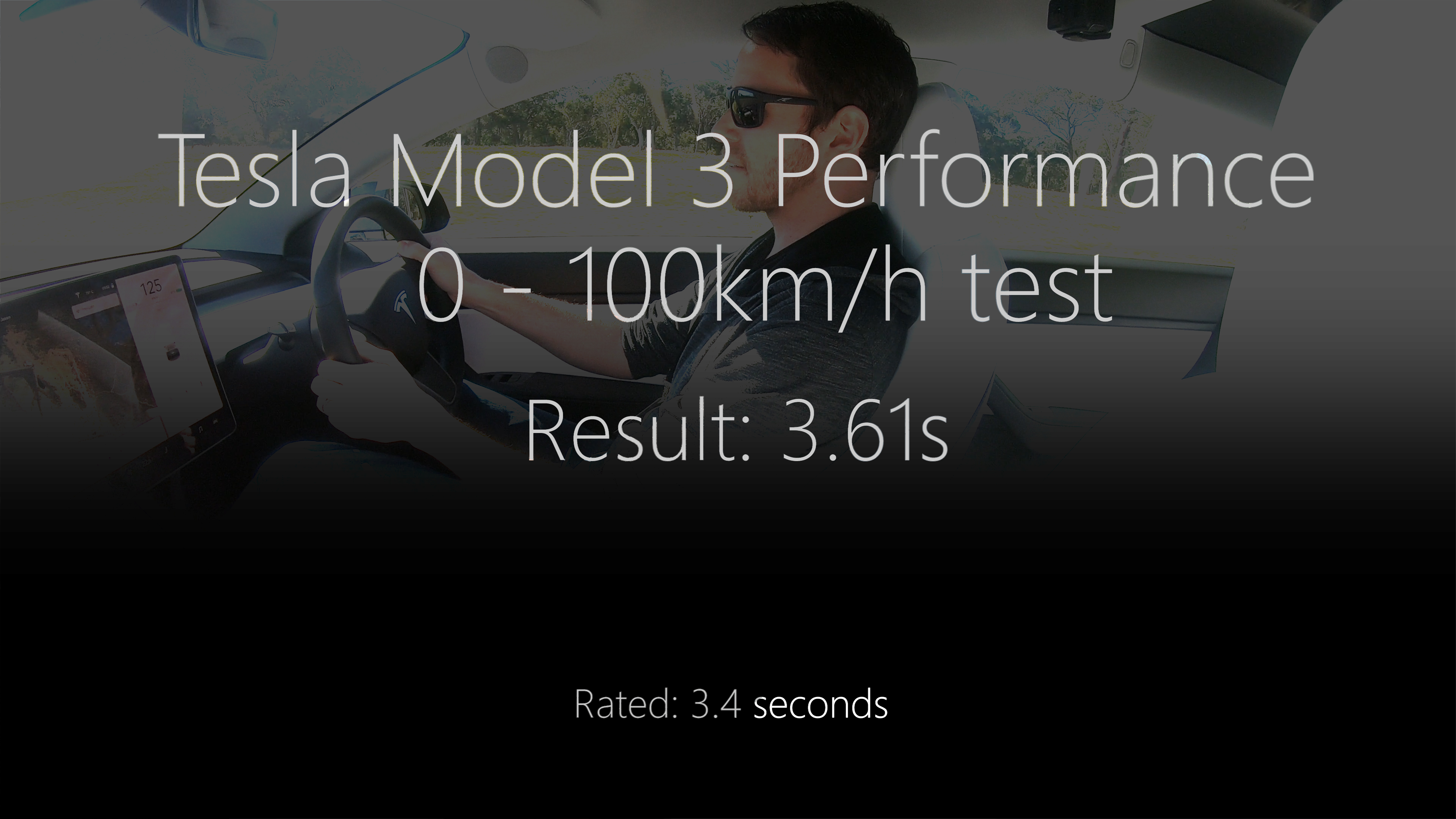 Testing the Tesla Model 3 Performance 0-100km/hr time - techAU