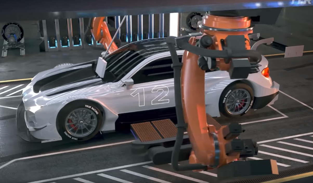 DTM concept for the future shows robots changing tyres and batteries on ...