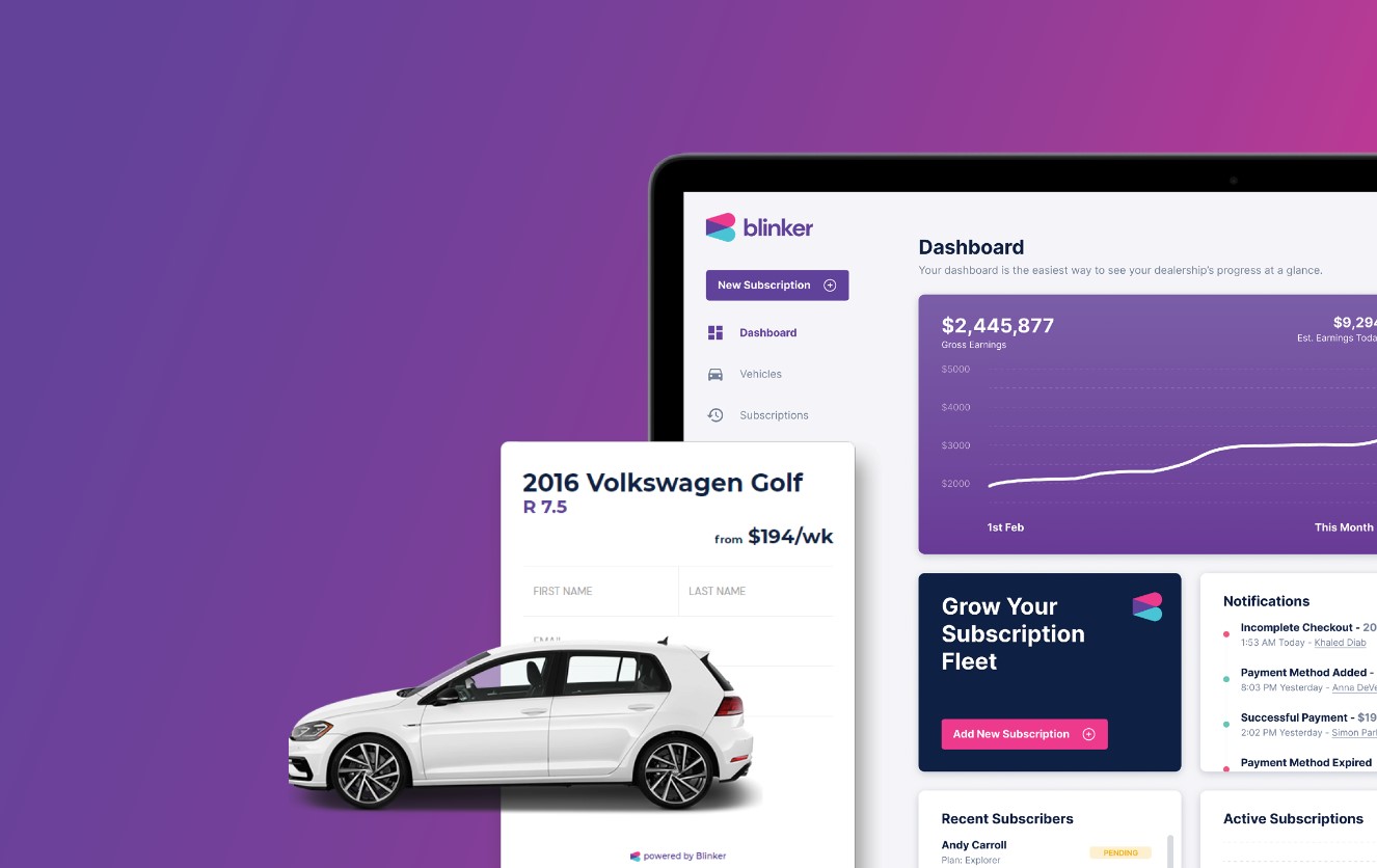 Car subscription software Blinker, launches major platform update - techAU
