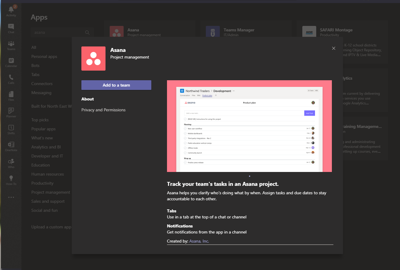 Asana now available for Microsoft Teams - techAU