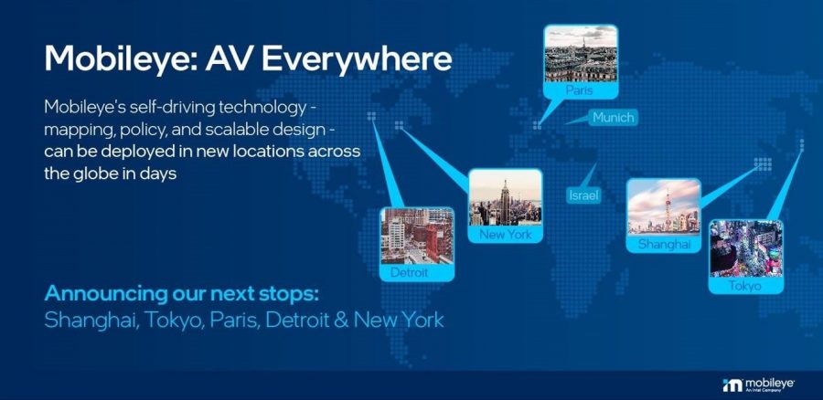 Mobileye self-driving testing coming to Detroit, Tokyo, Shanghai, Paris ...