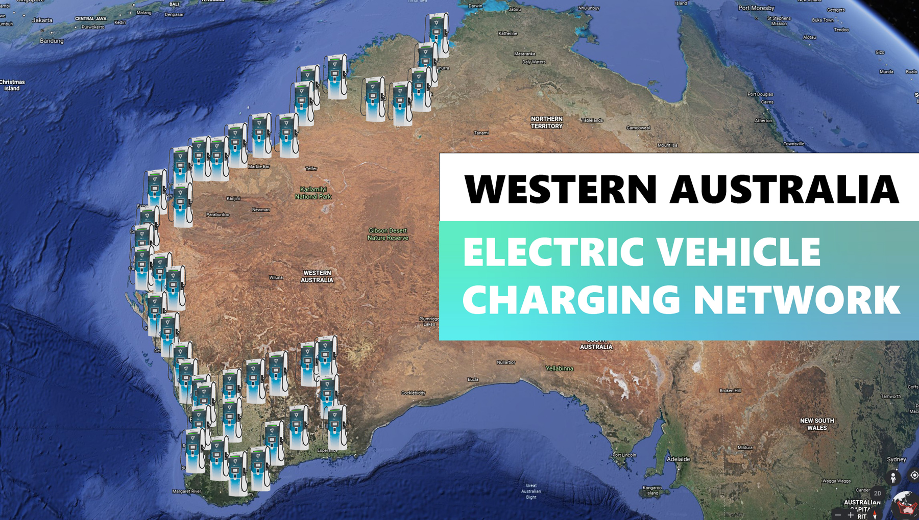 WA charging network for EVs will offer 45 charging locations with avg ...