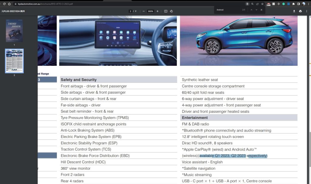 BYD promised Android Auto by end of 2022, but customers are still waiting - techAU