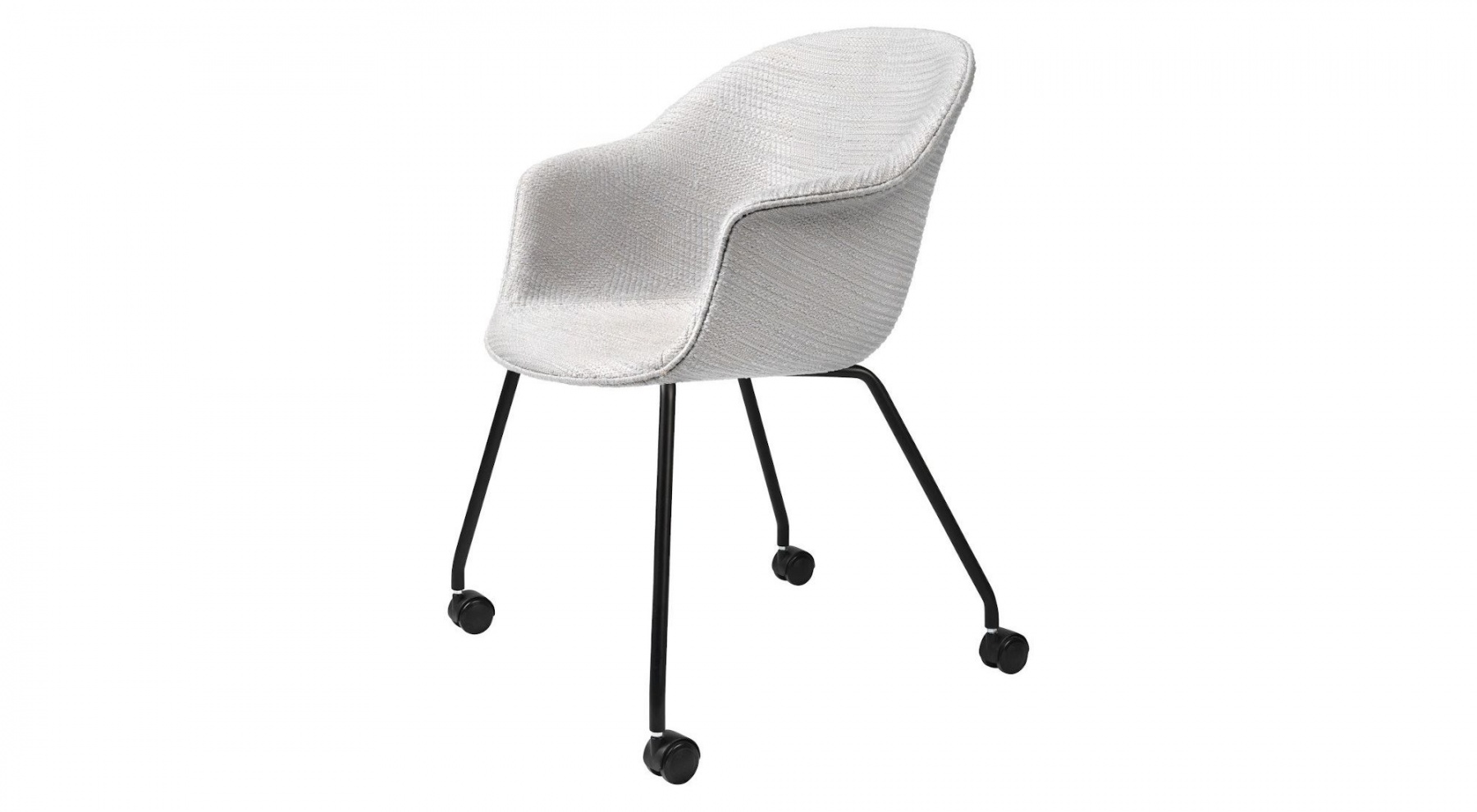 Bat Meeting Chair - 4 Legs with Castor Base - Upholstered - Transforma