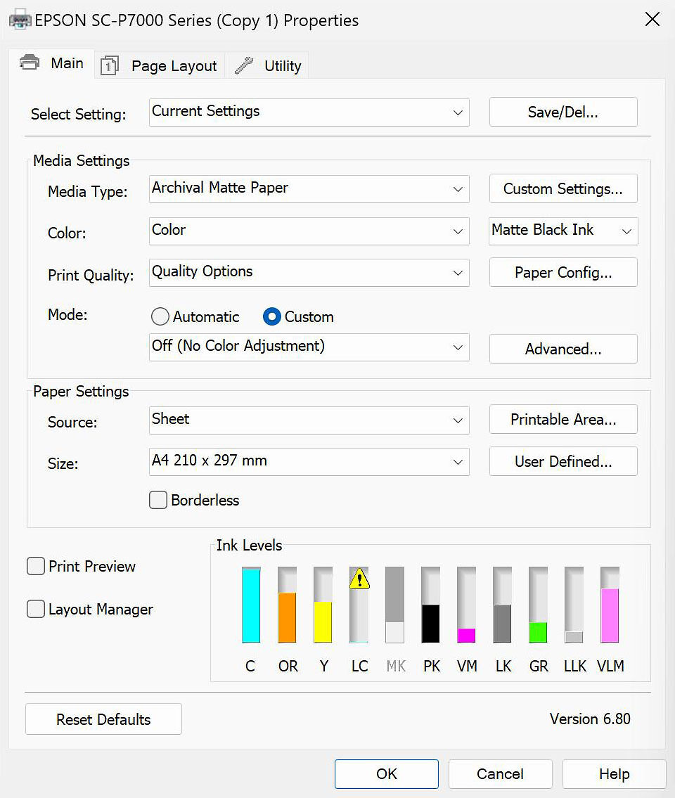 Printing Colour Targets on PC using ACPU | Image Science