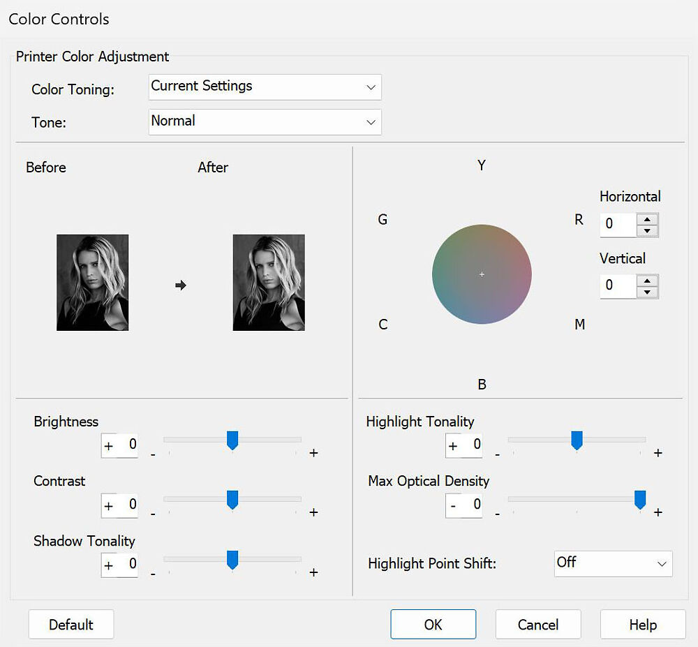 Printing Black & White Targets on PC using ACPU | Image Science