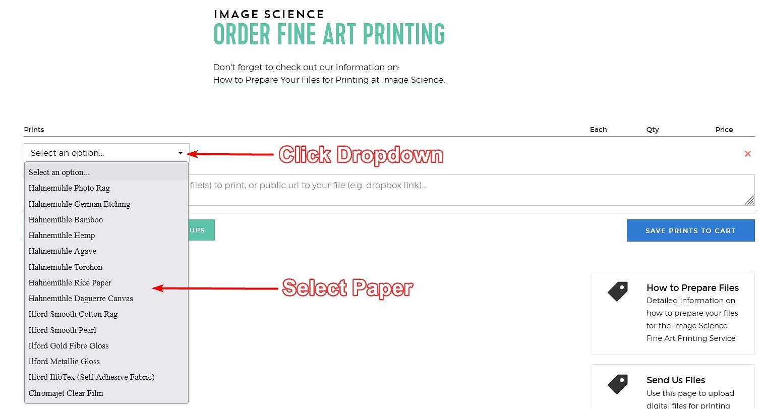 How To Order Prints | Image Science