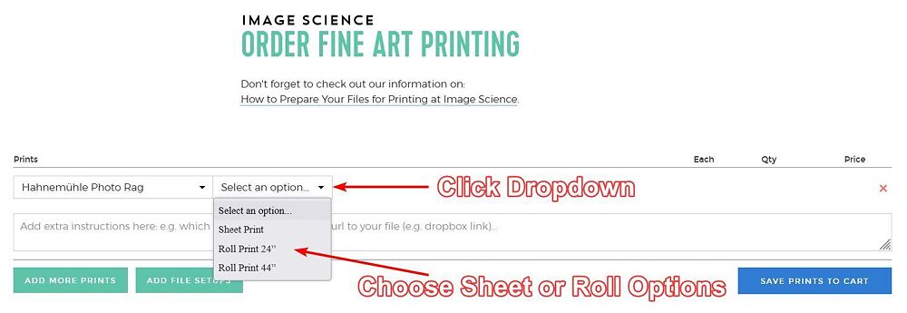 How To Order Prints | Image Science