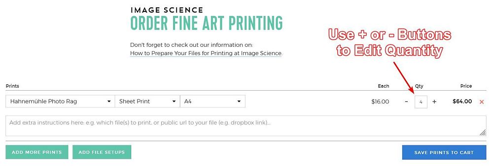How To Order Prints | Image Science