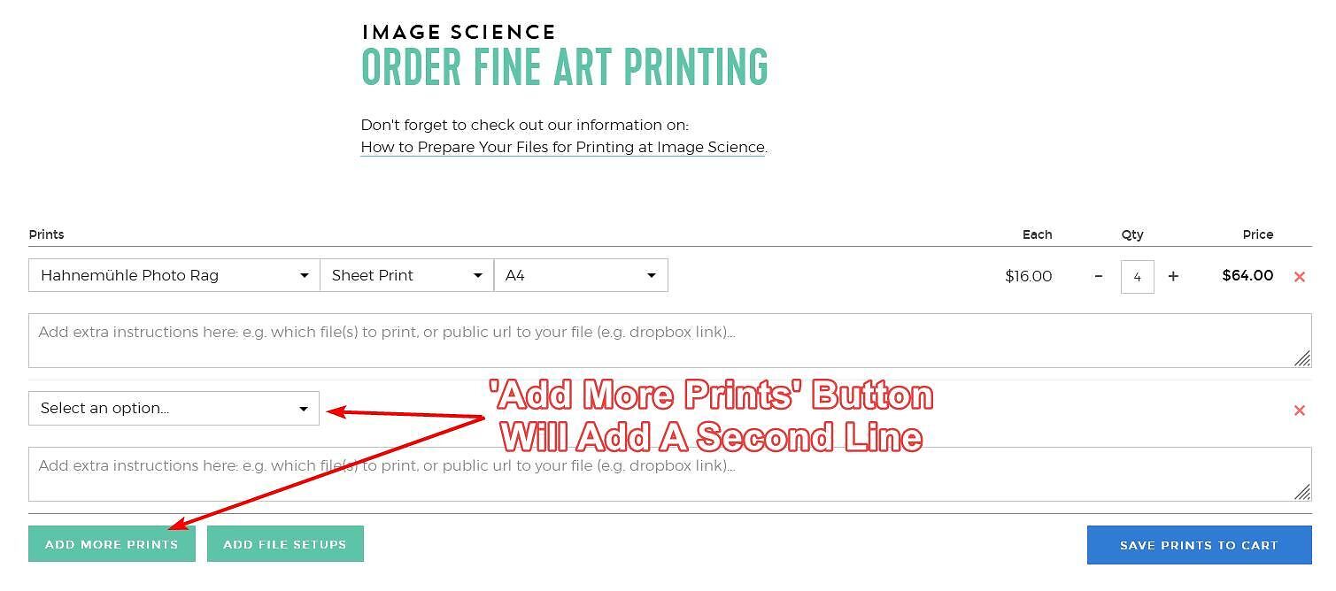 How To Order Prints | Image Science