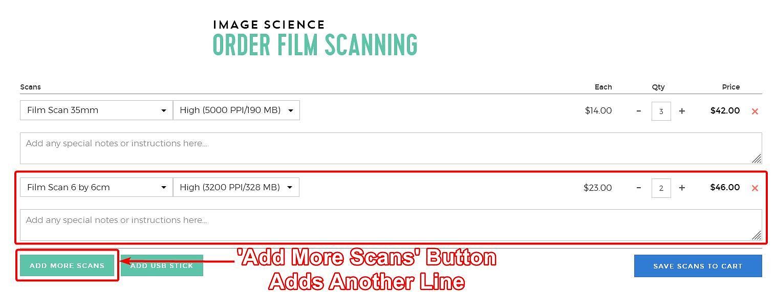 How To Order Film Scans | Image Science
