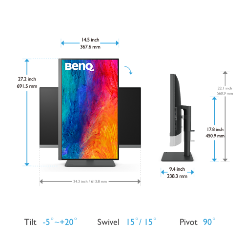 BenQ PD2706U 27" 4K UHD Designer Monitor | Image Science