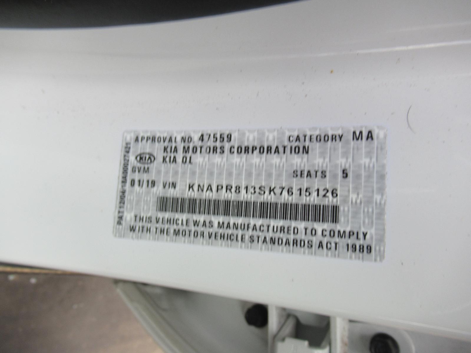 Bonnet Hinge/Strut Sportage Kia 2019