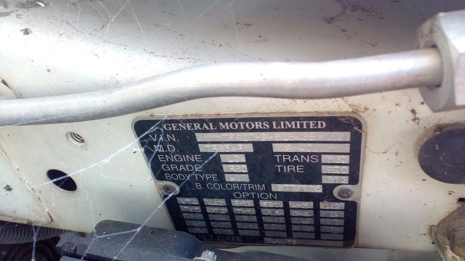 Pwr Dr Wind Switch Colorado Holden 2009