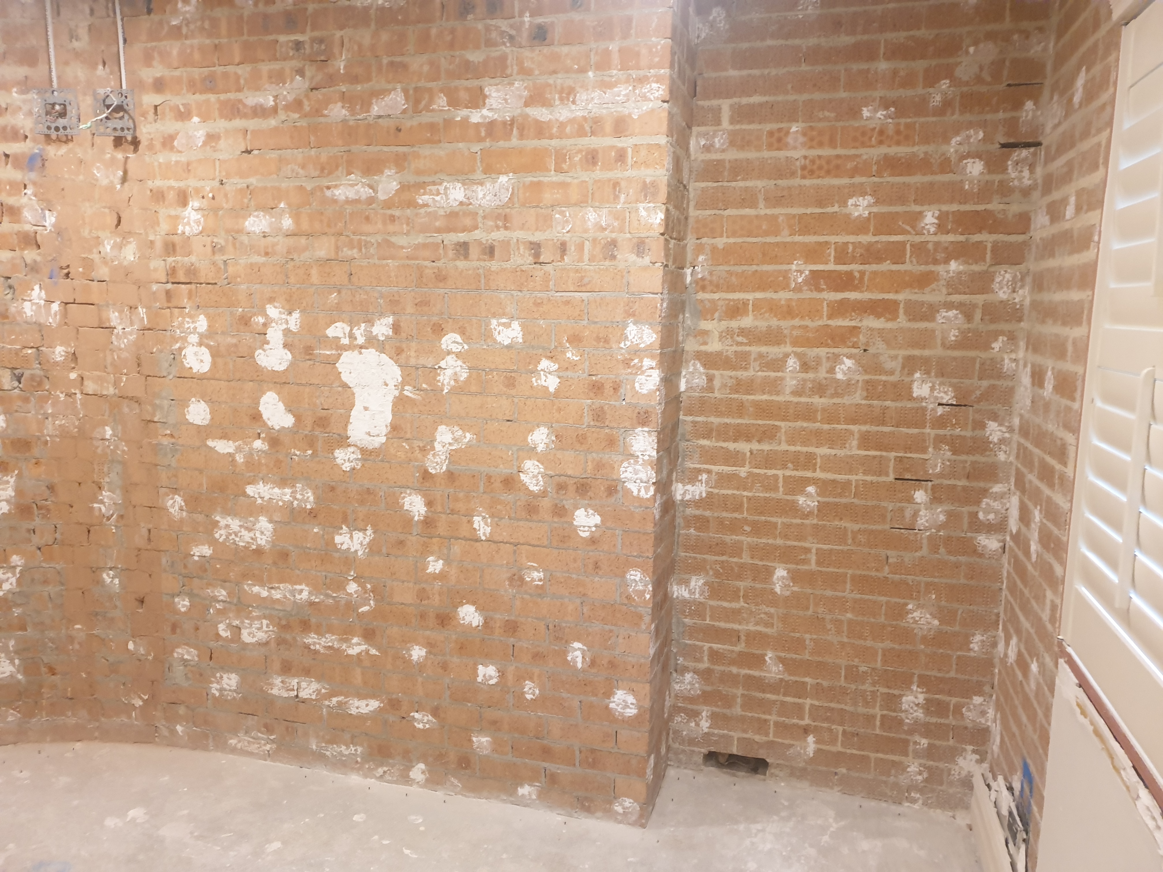 Install Direct Stuck Drywall Brick Internal: Plasterer required in ...