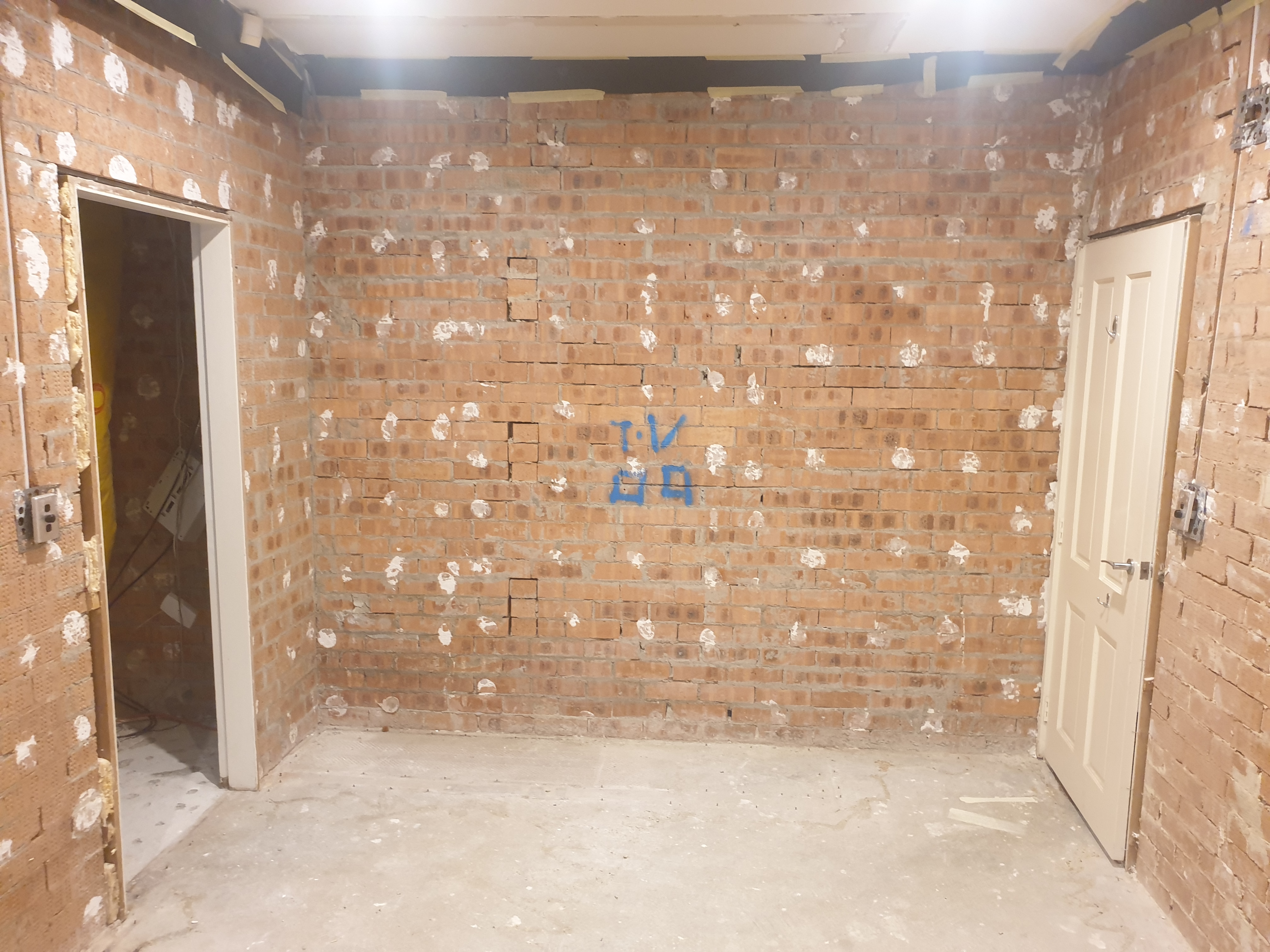 Install Direct Stuck Drywall Brick Internal: Plasterer required in ...