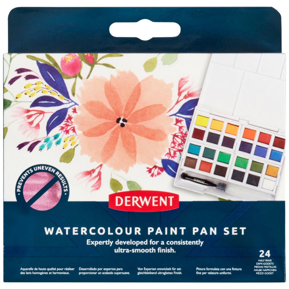 Derwent Watercolour Paint Pan 24 Pack | Officeworks