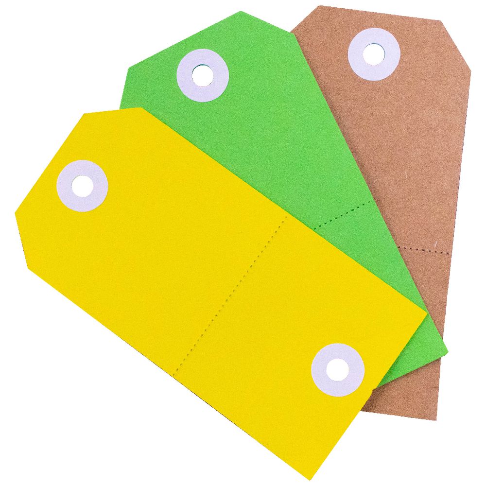 Avery 2-in-1 Tags Green 100 Pack | Officeworks