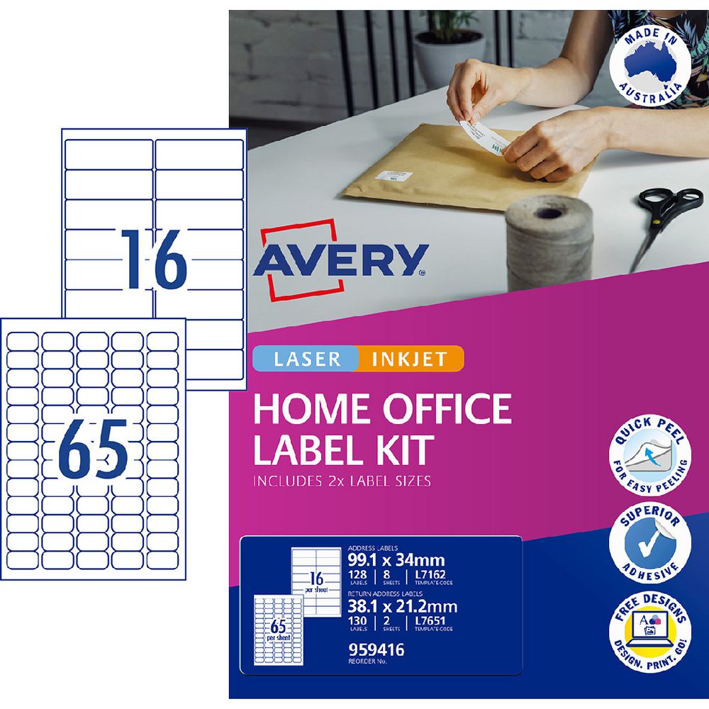 Avery Home Office Label Kit | Officeworks