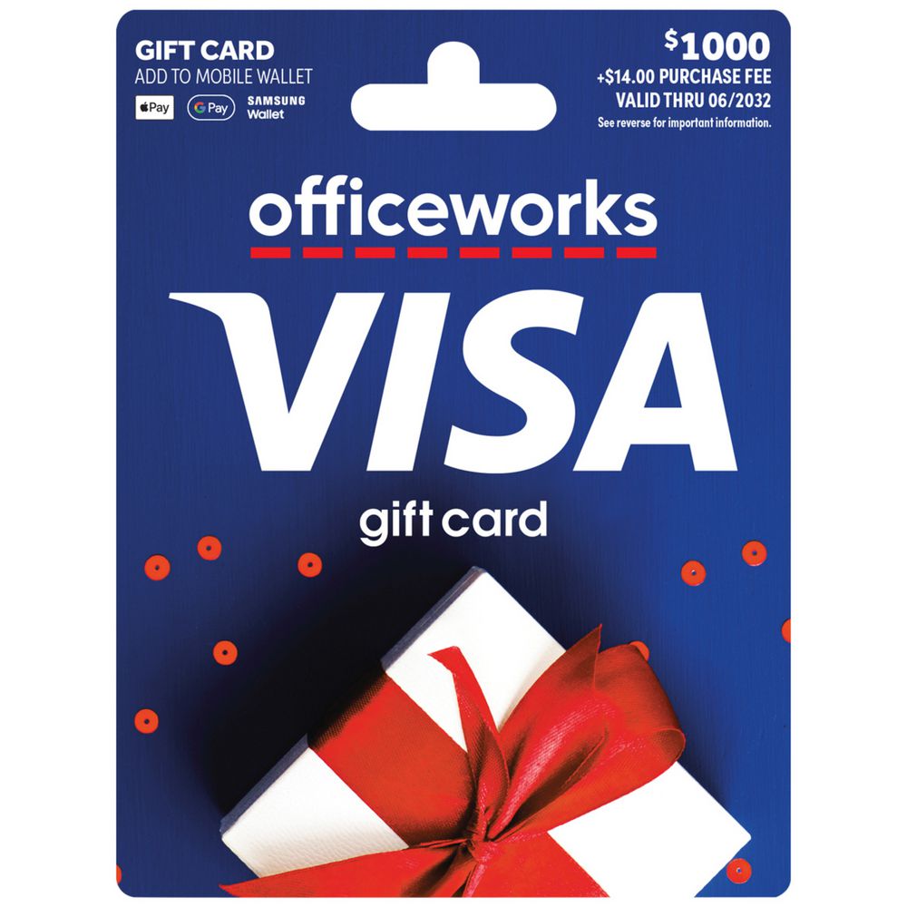 Officeworks Visa Gift Card $1000 | Officeworks