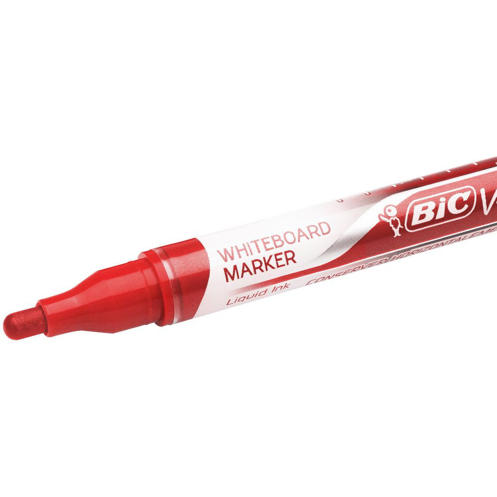 BIC Velleda Liquid Ink Whiteboard Markers Red 12 Pack | Officeworks
