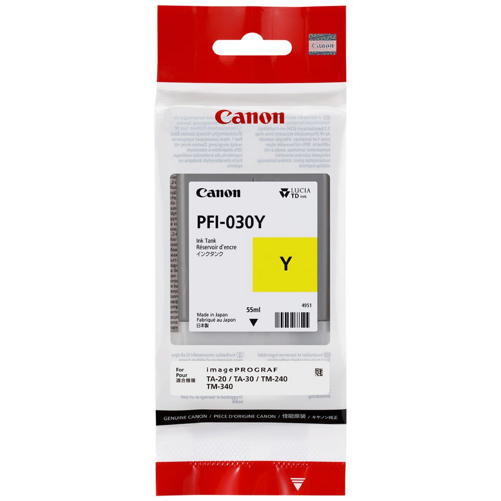 Canon PFI-030 Ink Cartridge 55mL Yellow | Officeworks