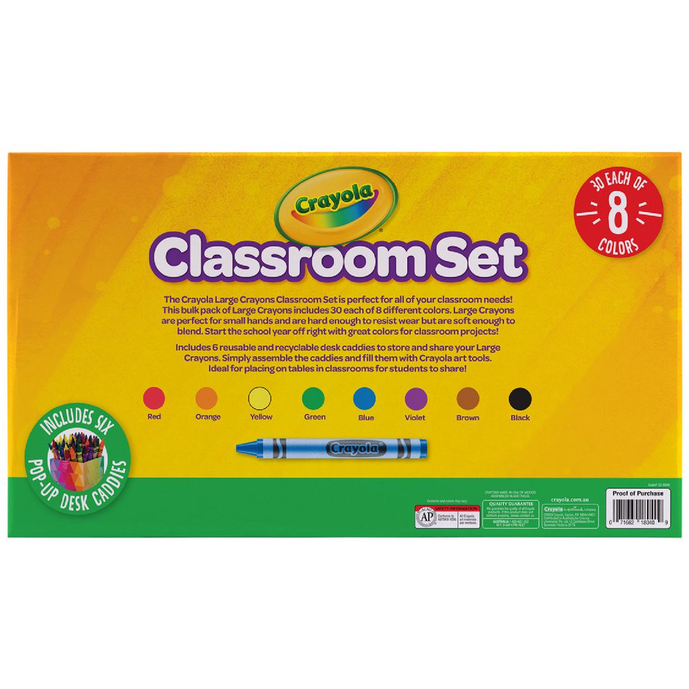 Crayola Large Crayon Classroom Pack 240 Pieces | Officeworks Crayola Large Crayon Classroom Pack 240 Pieces | Officeworks