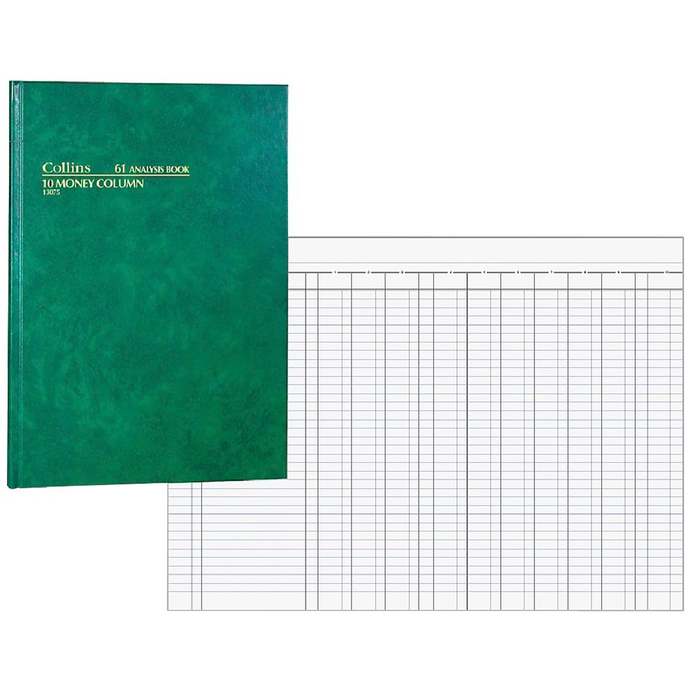 Collins 61 A4 Analysis Book 10 Money Column | Officeworks